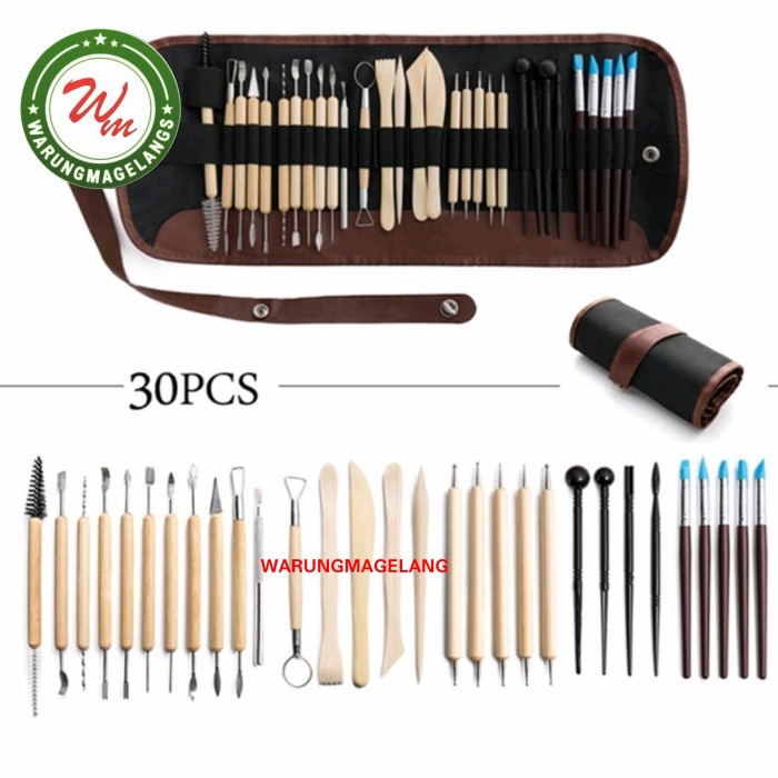 Jual SBO Clay Pottery Tool Drill Pen Ceramics Sculpting Craft 30 pcs ...