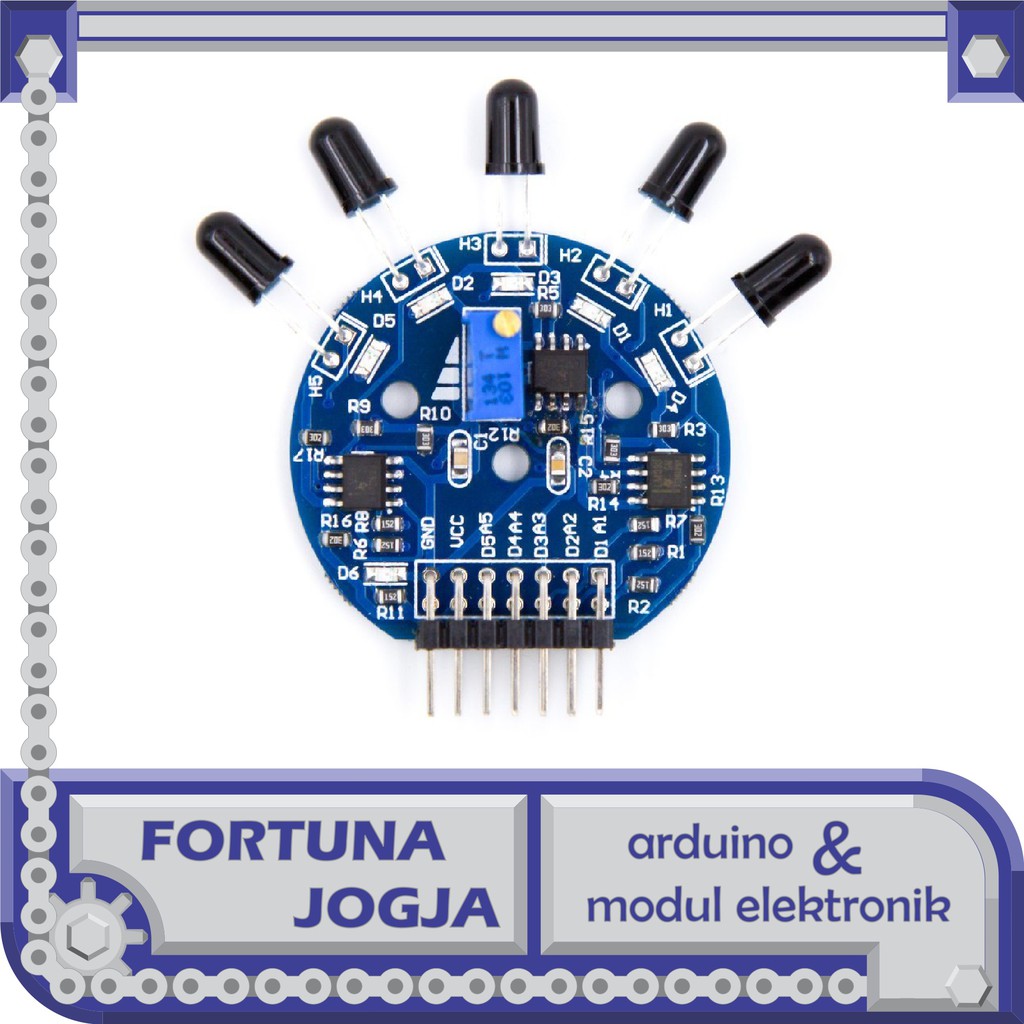 Jual Flame Sensor Dual Output 5 Channel Sensor Api 5 Arah | Shopee ...