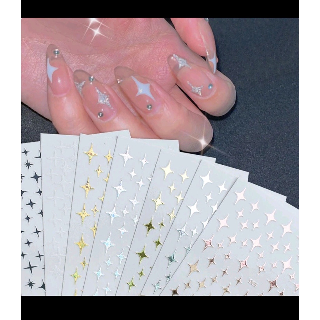 Jual SPARKLE stiker kuku nail art anak dewasa motif sparkle star ...