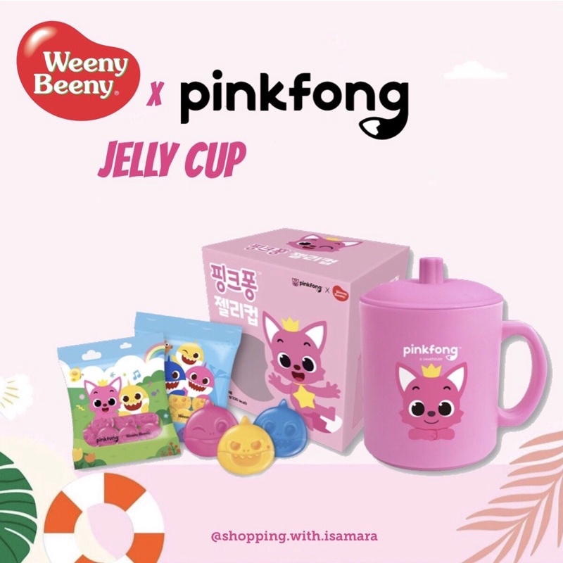 Jual Weeny Beeny x Pinkfong Baby Shark Cup, Lid, Jelly Set / Gelas ...