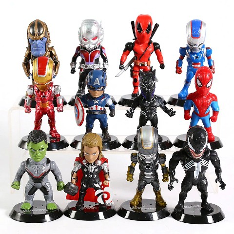 Jual Avengers Figure Set isi 12 Mainan Pajangan Miniatur Hiasan Topper ...