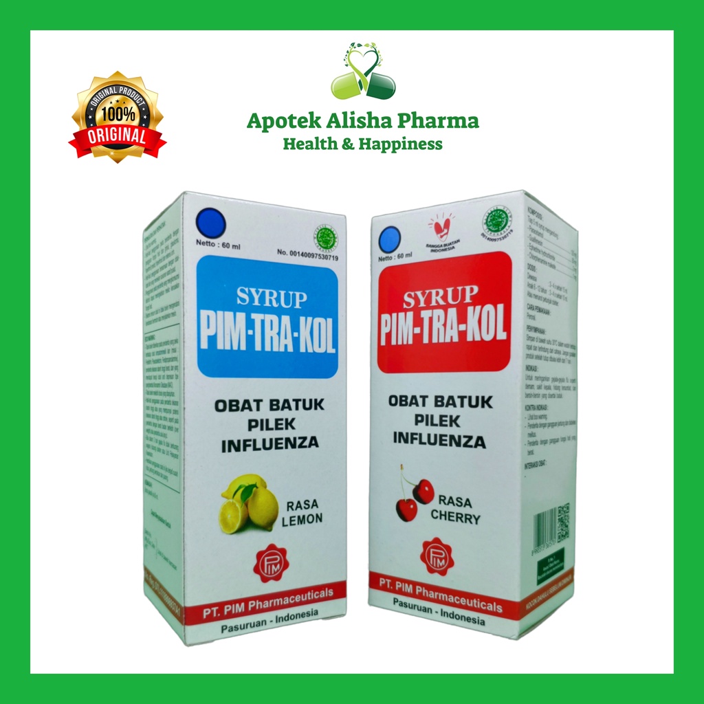 Jual PimTraKol Sirup 60ml - Pim-Tra-Kol Syrup Obat Batuk / Flu Pilek ...