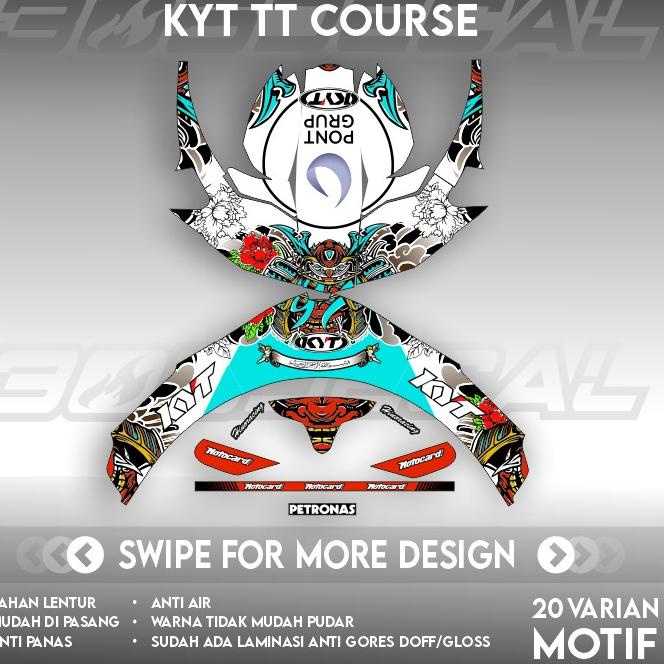 Jual SALEE!!!!.. Sticker Decal Helm KYT TT COURSE (L,XL,XXL) SHELL ...