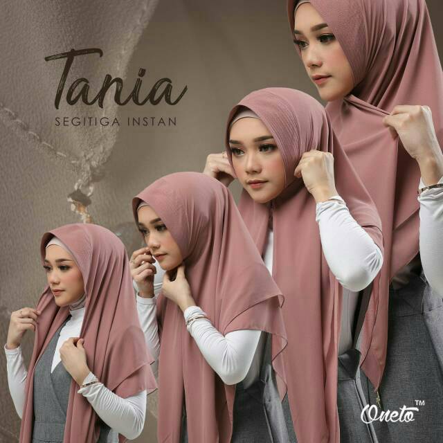 Jual jilbab hijab Oneto Tania Segitiga kerudung krudung instan non ...