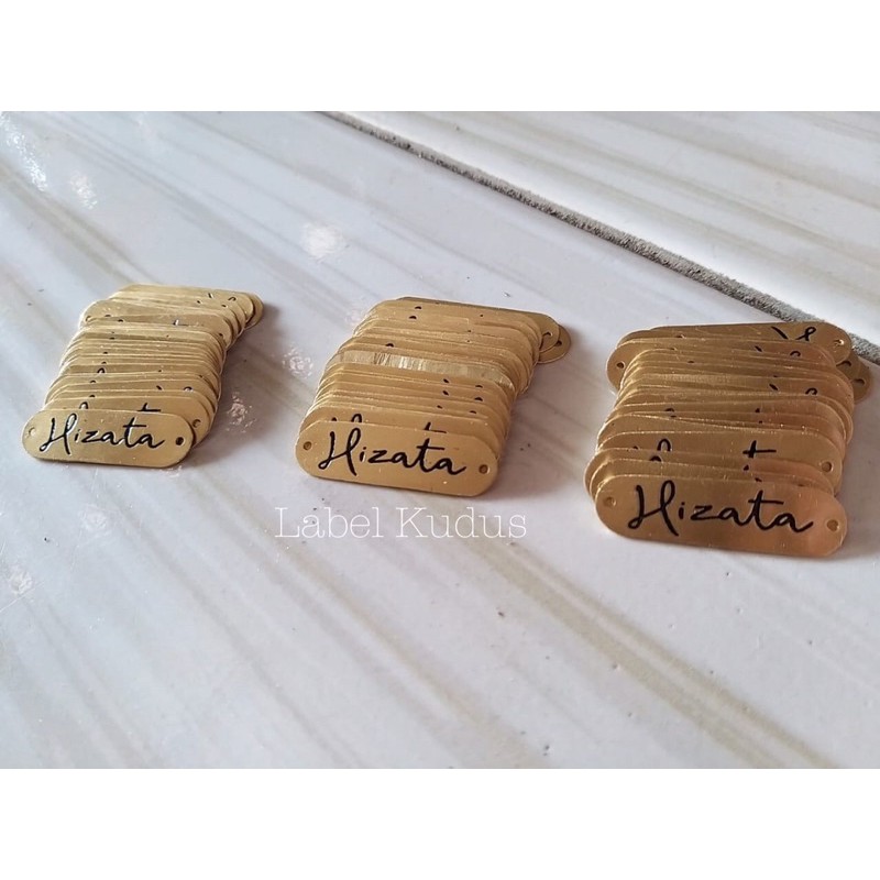 Jual Label hijab besi | Label baju | Label tas Label Besi Bahan plat ...