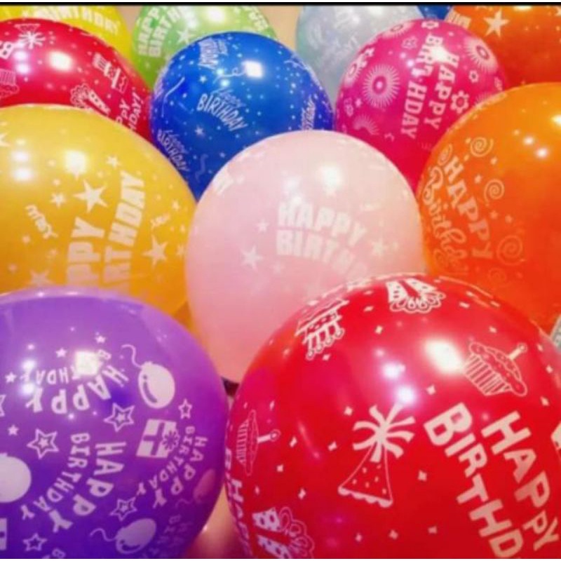 Jual 100 PCS BALON HAPPY BIRTHDAY/BALON ULANG TAHUN 100 PCS/BALON HAPPY ...