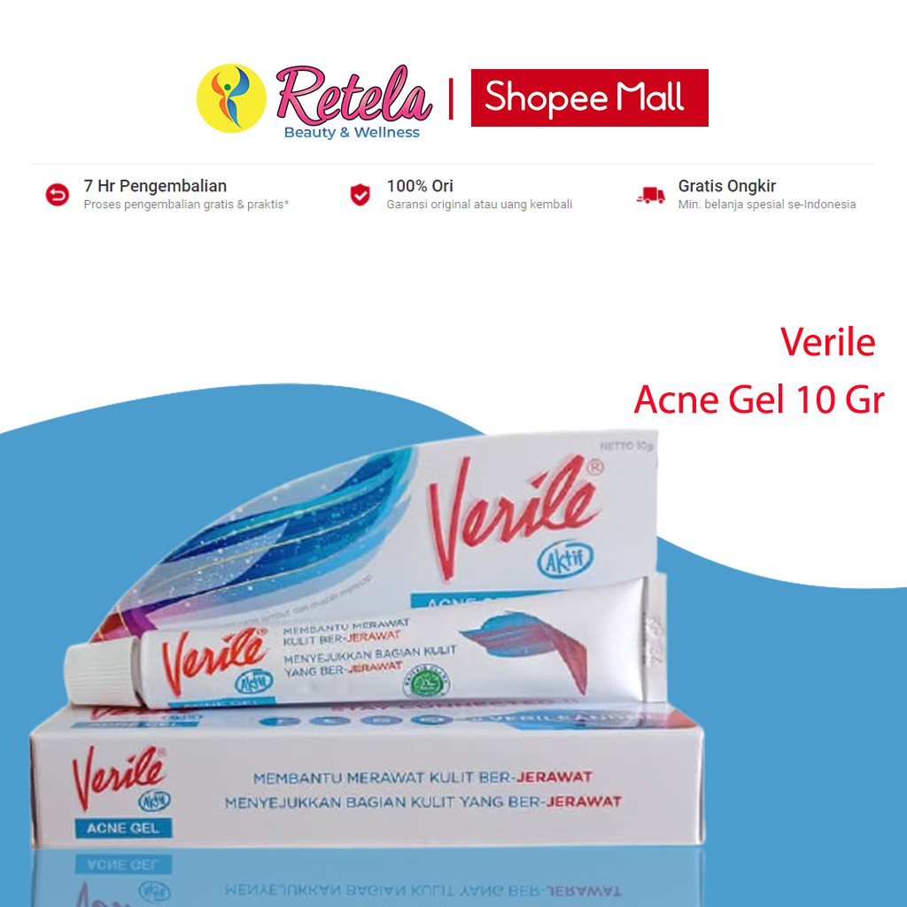 Jual Verile Acne Gel 10 Gr / Gel Jerawat /Gel Wajah Berjerawat | Shopee ...