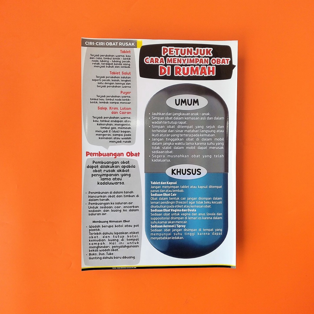 Jual Poster Cara Menyimpan Obat 01, Poster Farmasi, Poster PIO ...