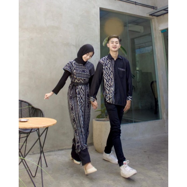 Jual READY STOCK - Baju tenun couple - baju tenun - dress tenun - dress Aurora - couple tenun ...