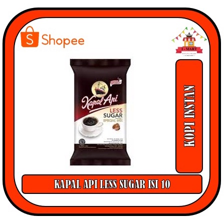 Jual KAPAL API KOPI BUBUK LESS SUGAR SPESIAL MIX ISI 10 SACHET | RENDAH ...