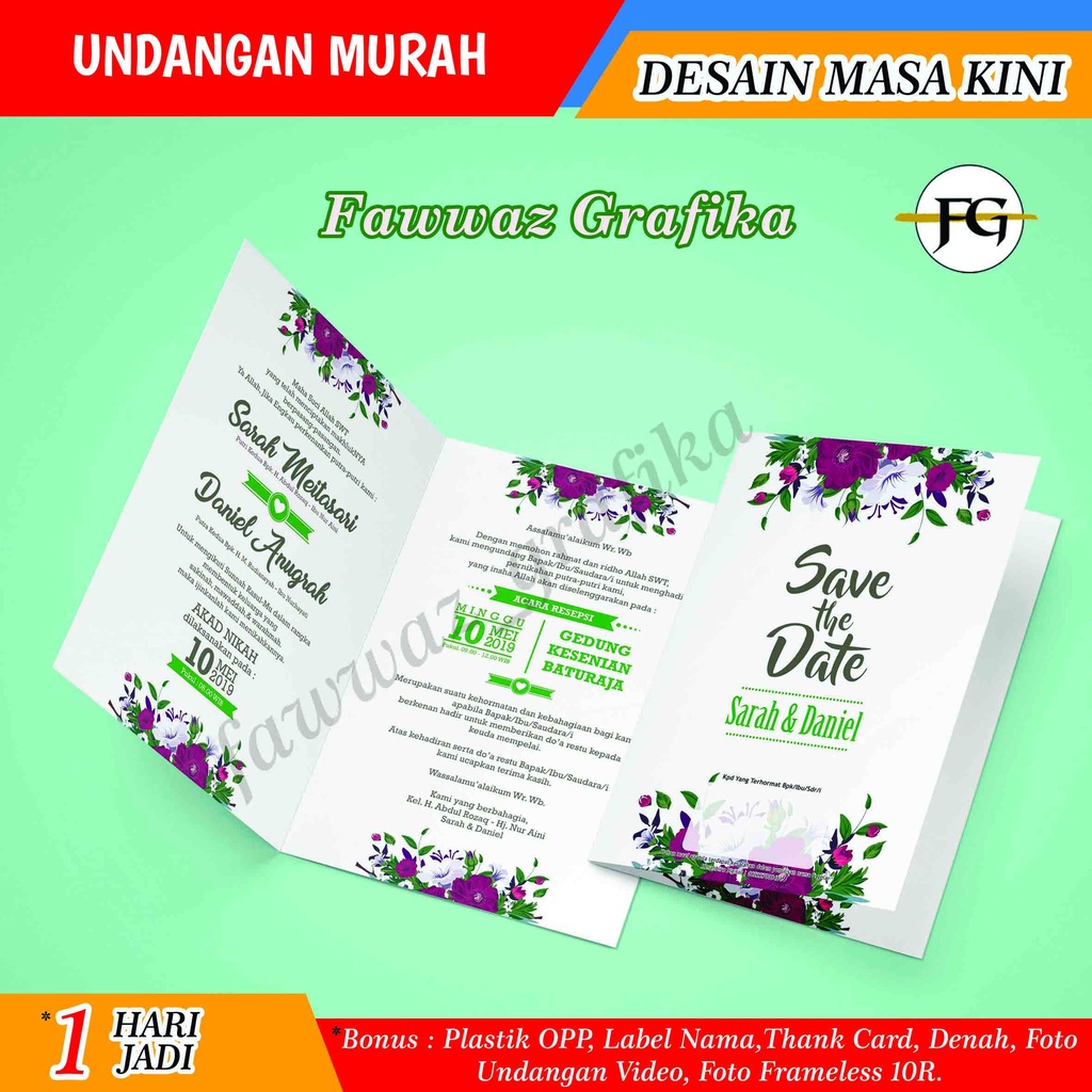 Jual undangan, undangan murah, undangan pernikahan, undangan rustic ...