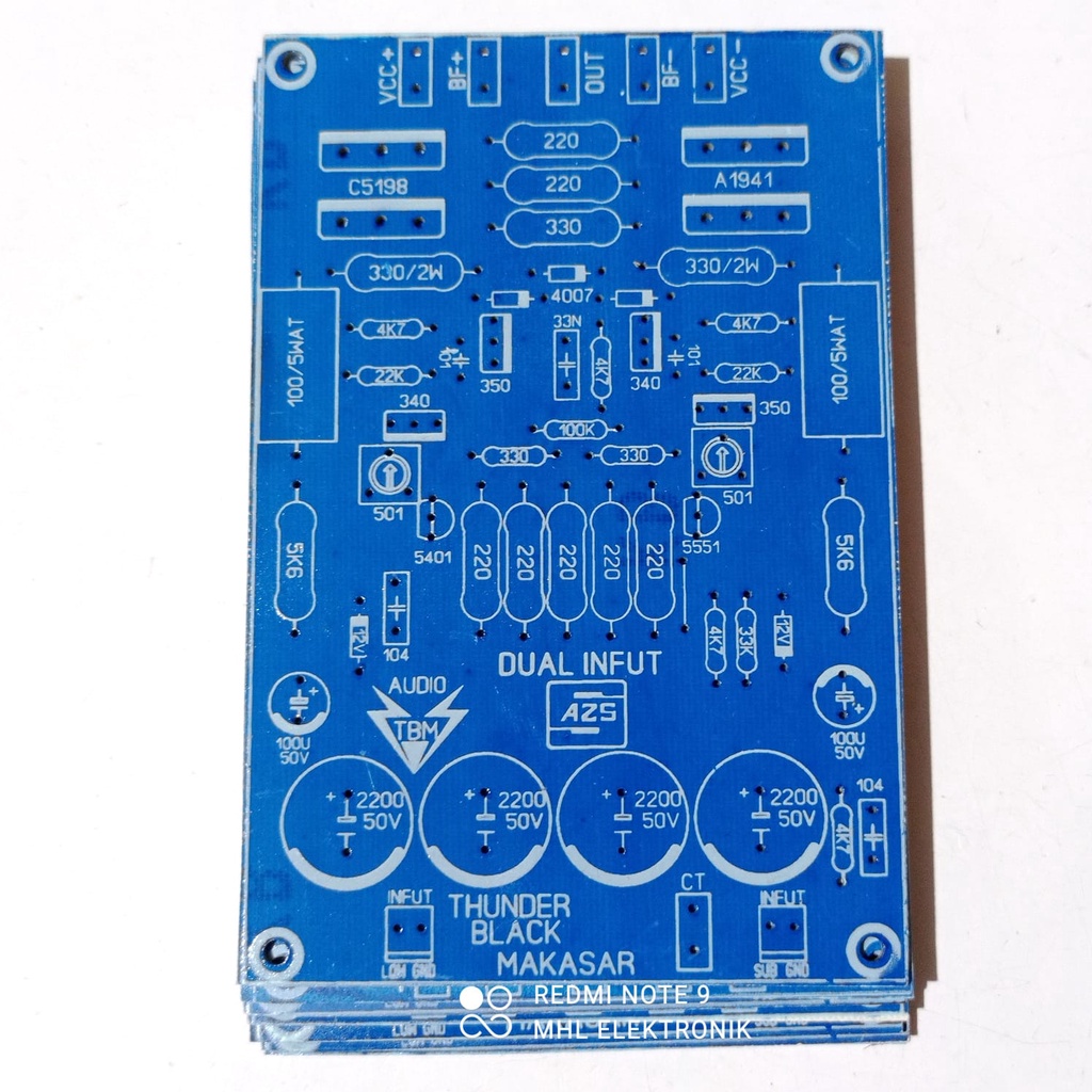 Jual PCB Power Amplifier TBM Dual Input Fiber Thunder Black Makasar ...
