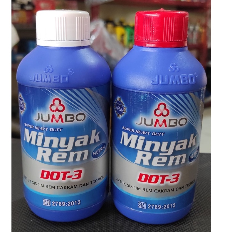Jual Minyak Rem Merah & Putih Jumbo 300 mL Dot-3 | Shopee Indonesia