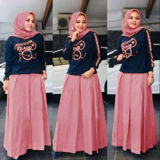 Jual SS - SETELAN NAOMI / SETELAN WANITA /SETELAN MUSLIM / SET ROK ...