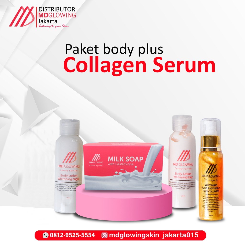 Jual MDGLOWING Paket Body Plus Collagen Serum by MD Glowing The new MD ...