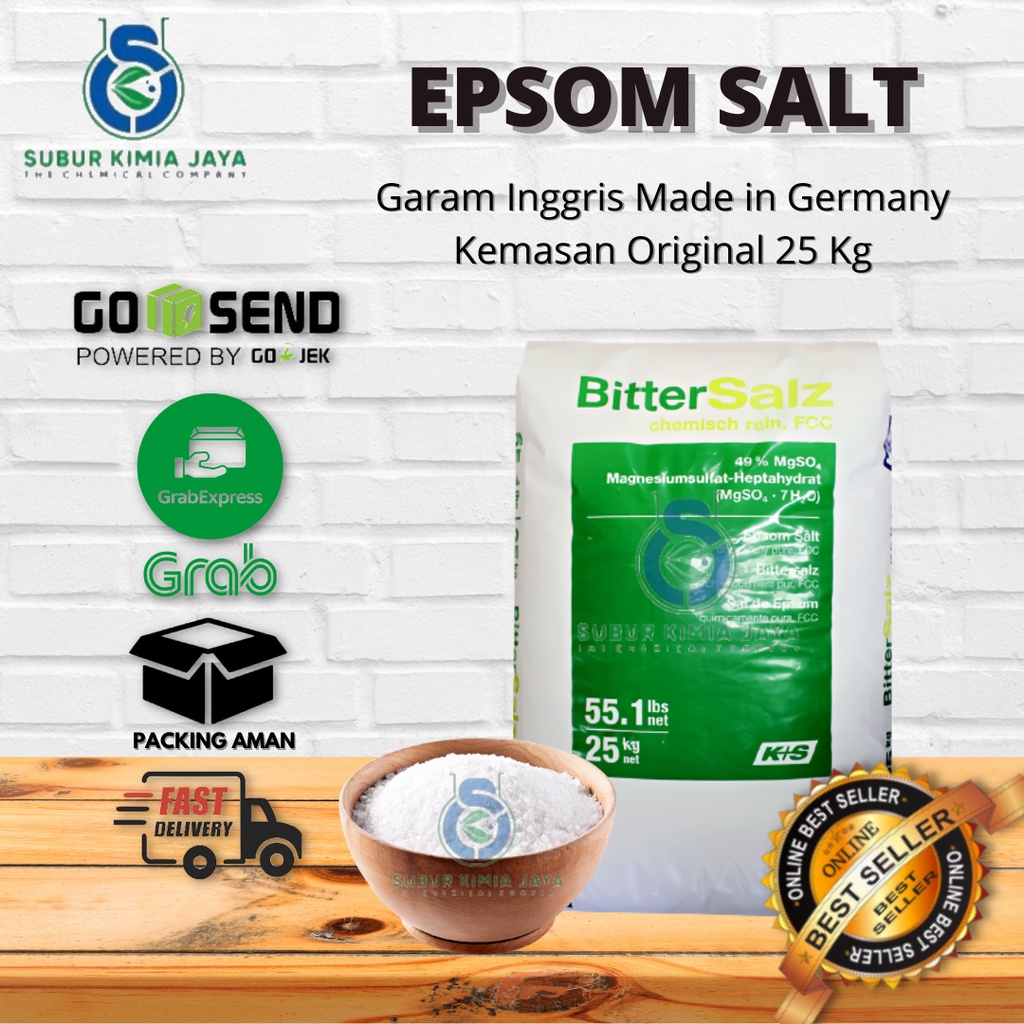 Jual Epsom Salt Germany / Garam Inggris / Magnesium Sulfate / MgSO4 ...