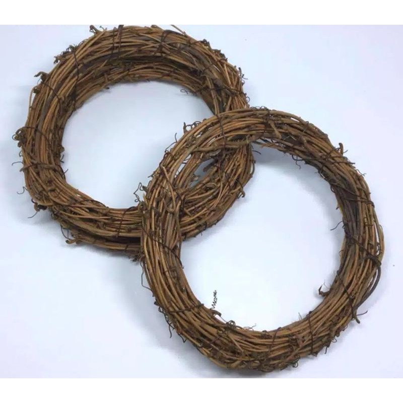 Jual RING GARLAND 30CM RUSTIC - RING RANTING NATURAL RATTAN WREATH ...