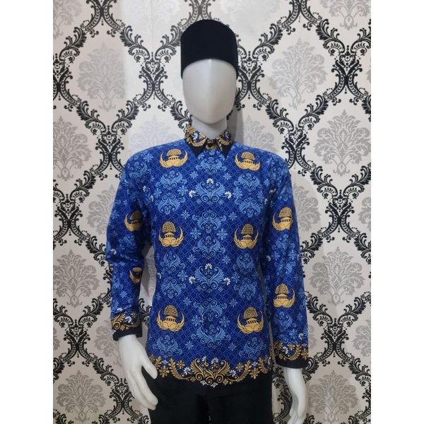 Jual baju korpri pria PREMIUM terbaru kerah hitam lapis furing | Shopee Indonesia