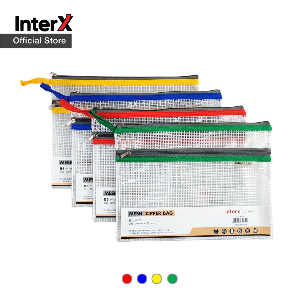 Jual InterX Folder Zipper Mesh Bag / Map Jaring Tempat Penyimpanan ...