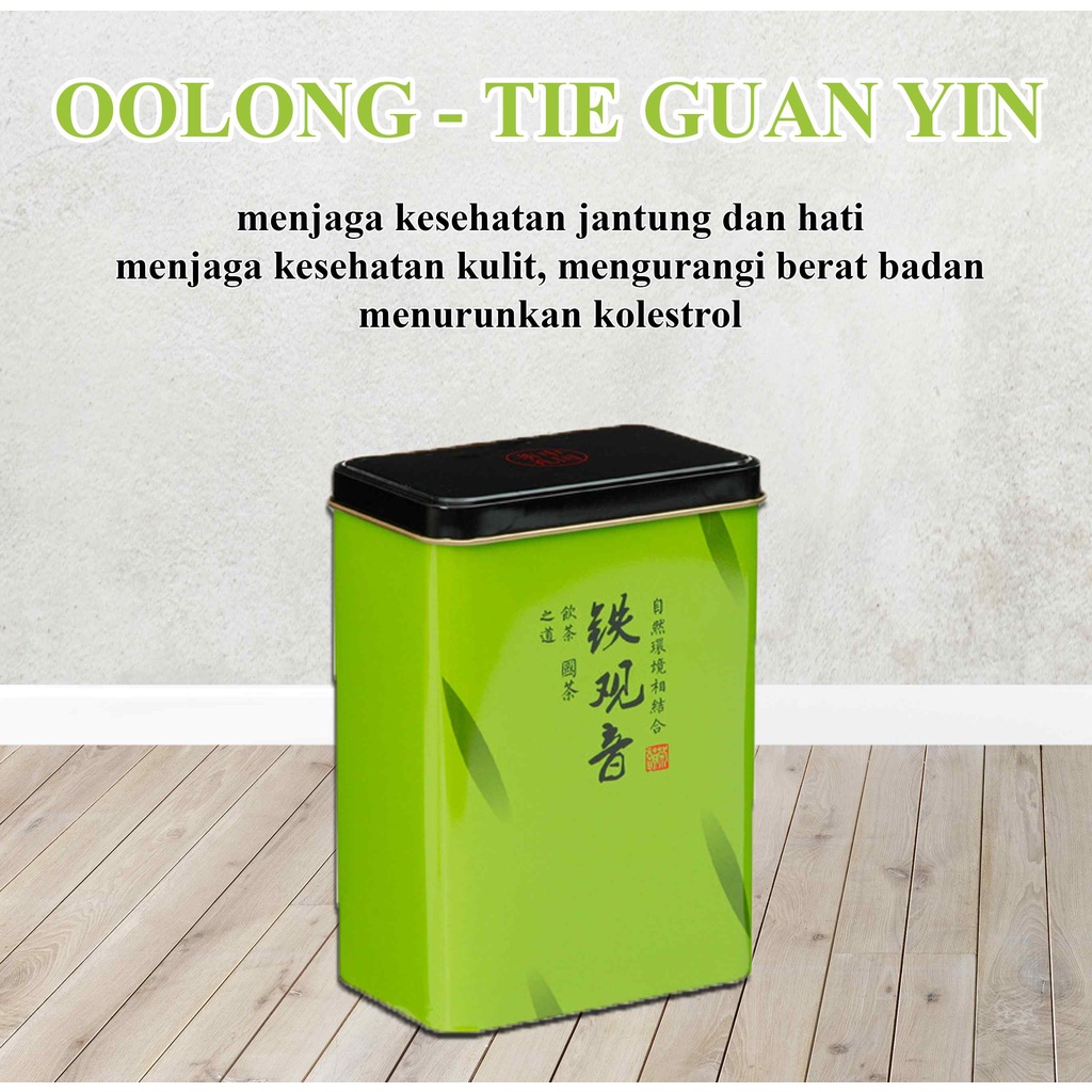 Jual Teh Cina Chinese Tea Premium Kemasan Kaleng 100 gram Tie guan yin ...
