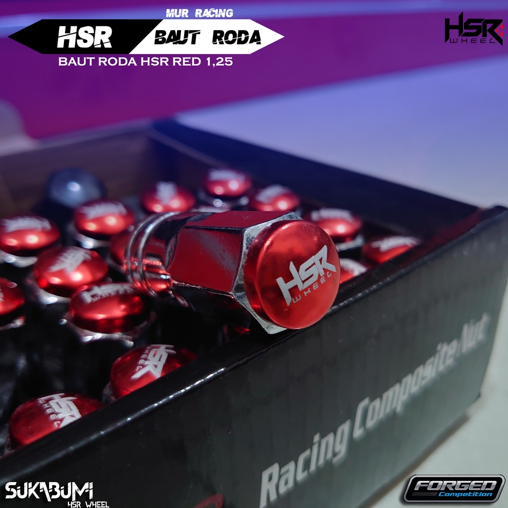 Jual Baut Mur Roda Racing HSR Untuk Semua Type Mobil Alumuniaum Premium ...