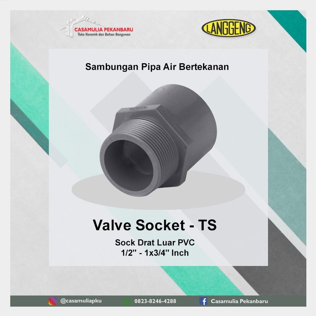 Jual SDL Valve Socket 3" Sok Drat Luar TS AW Fitting PVC | Shopee Indonesia