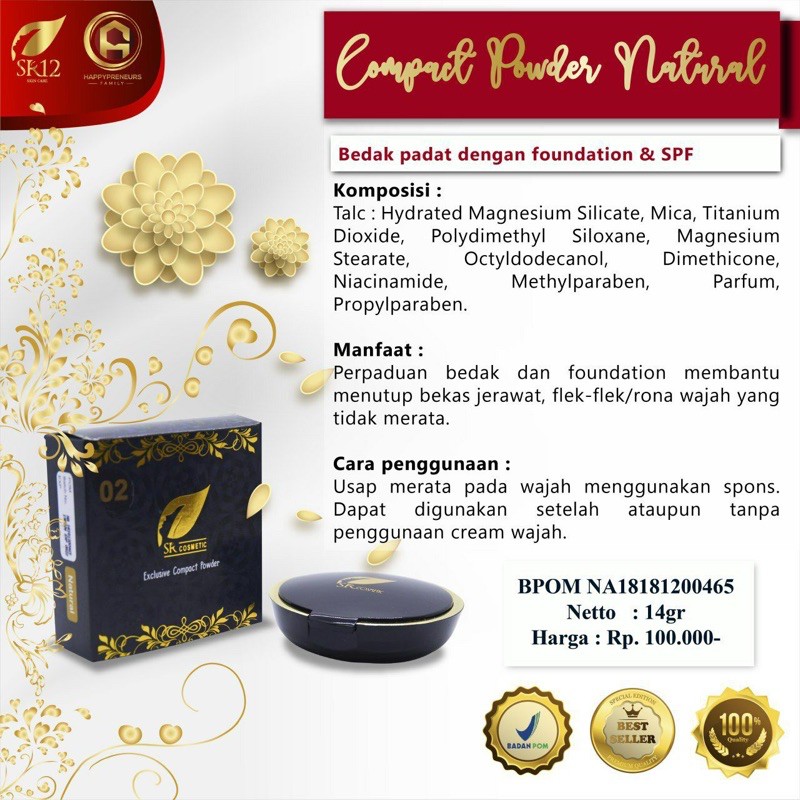 Jual SR12 Exclusive Compact Powder / Bedak Padat | Shopee Indonesia