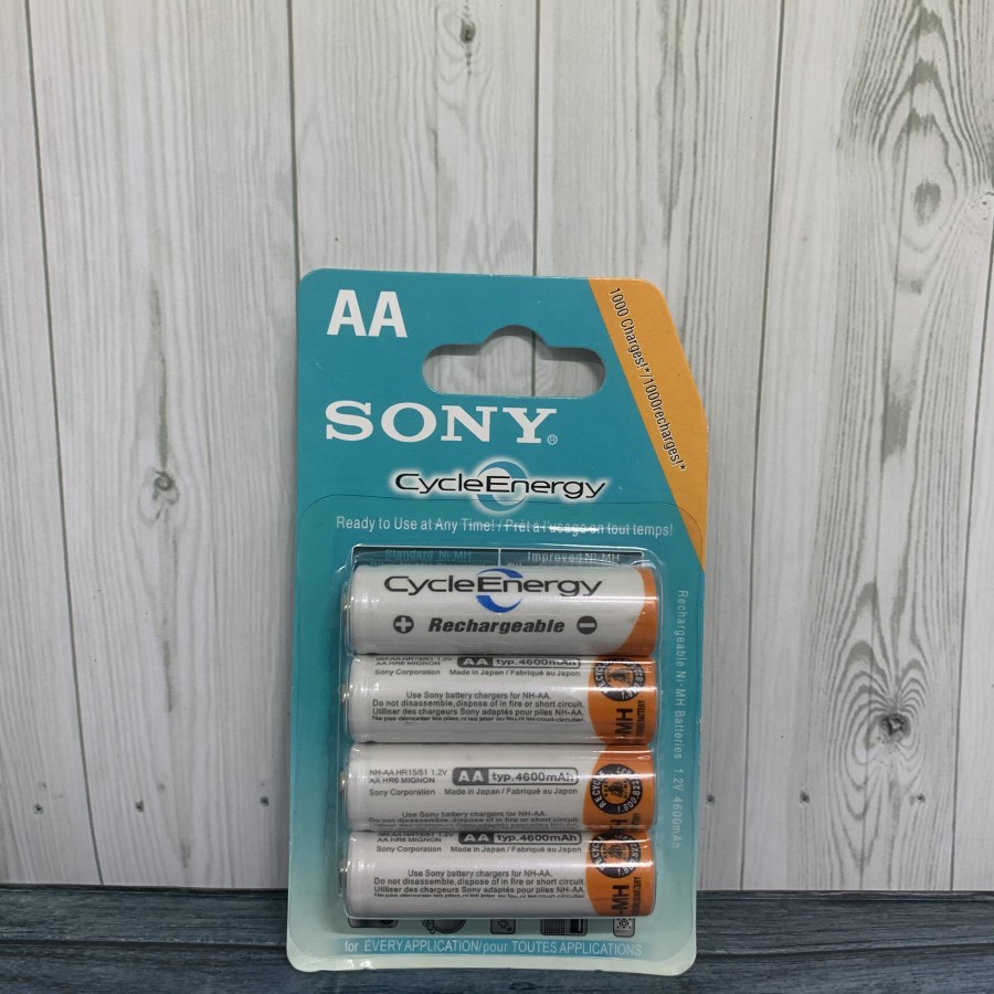 Jual Baterai Sony AA Rechargeable Bisa Di Cas Ulang 4600mAh isi 4Pcs ...