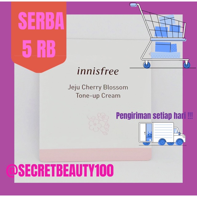 Jual SAMPLE INNISFREE JEJU CHERRY BLOSSOM TONE-UP CREAM 100% ORIGINAL ...