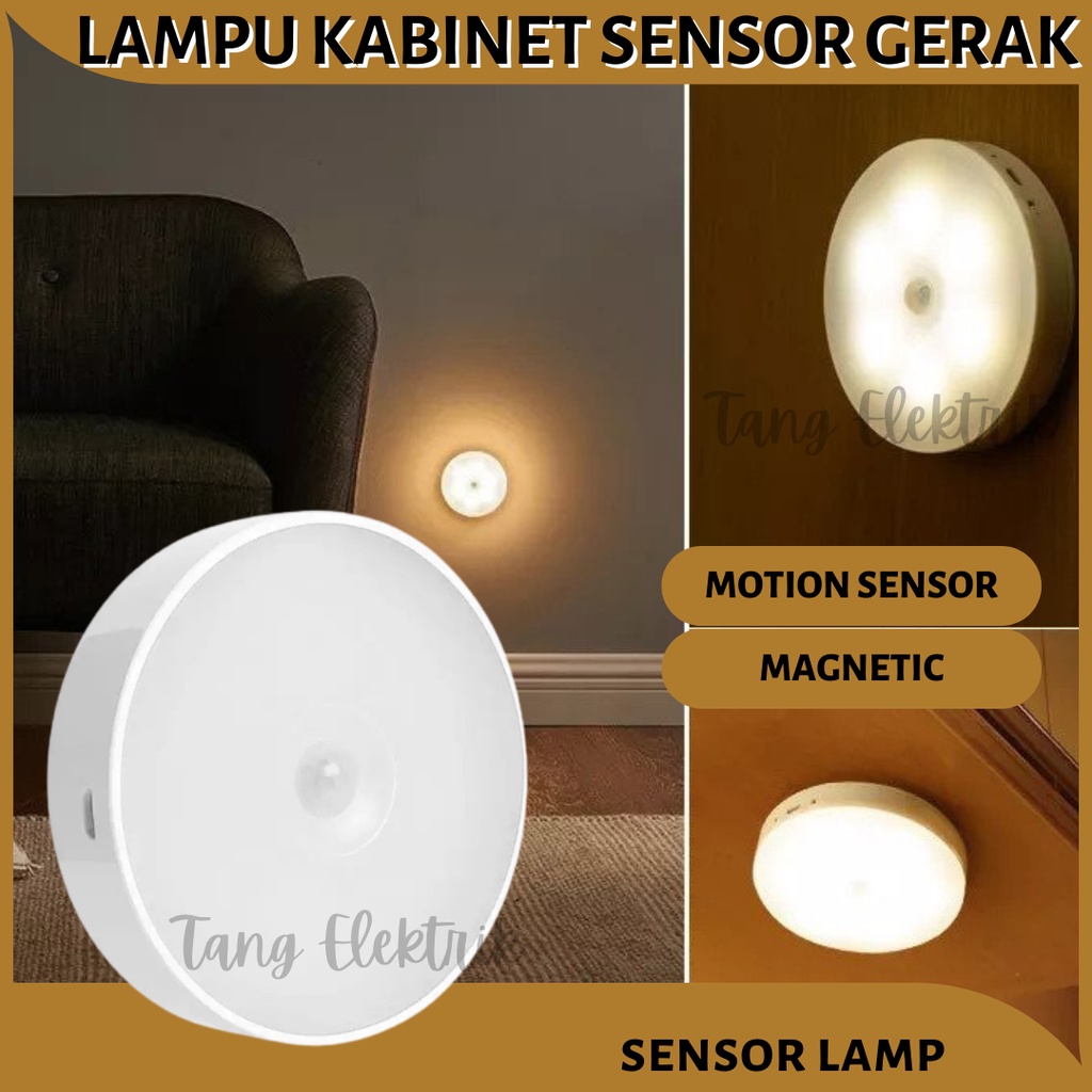 Jual Lampu LED Sensor Gerak Otomatis Induction Night Light Rechargeable ...