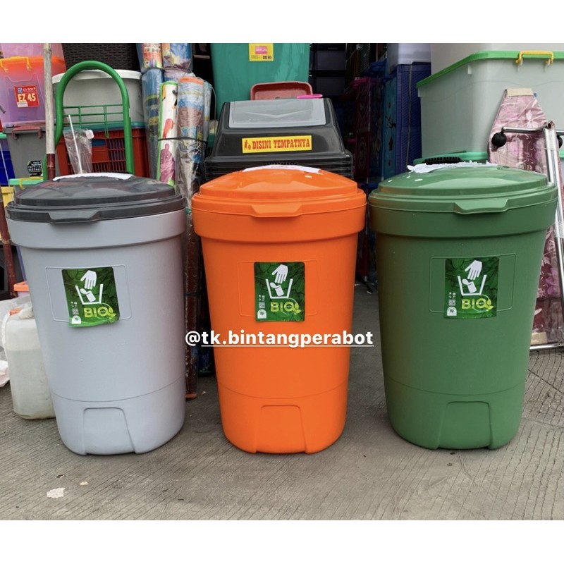 Jual GREEN LEAF-Tempat Sampah Roda 120 Liter / Tempat Sampah 120 Liter Roda Bio Earth9 | Shopee ...