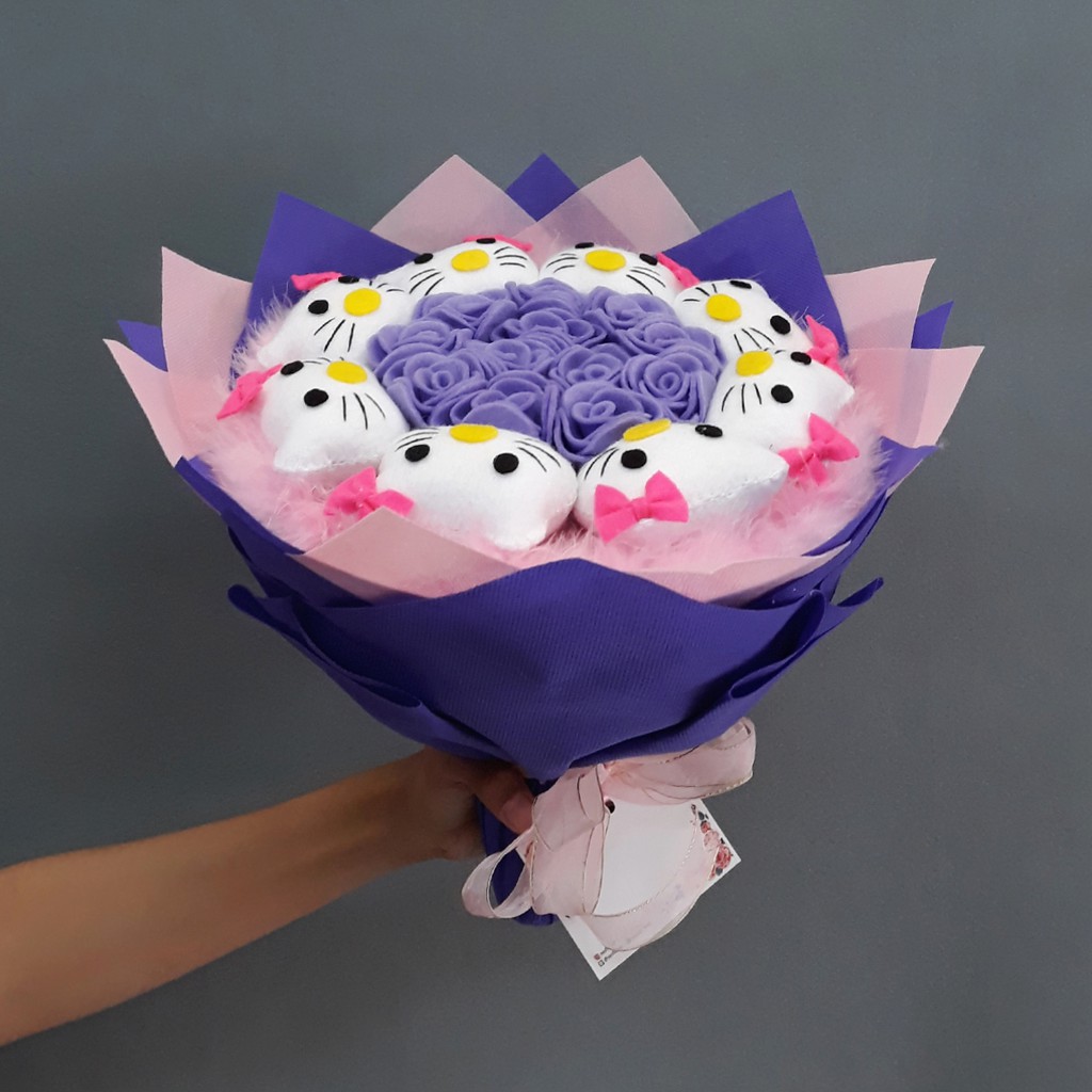 Jual Buket Bunga Karakter Hello kitty kado Wisuda / Anniversary ...