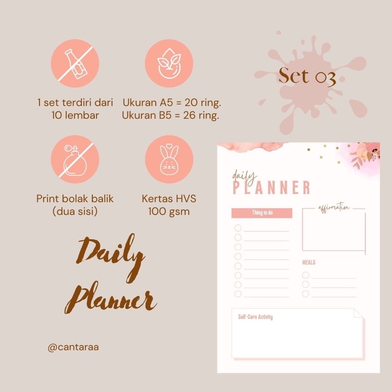 Jual Project planner isi binder set weekly planner daily planner ...