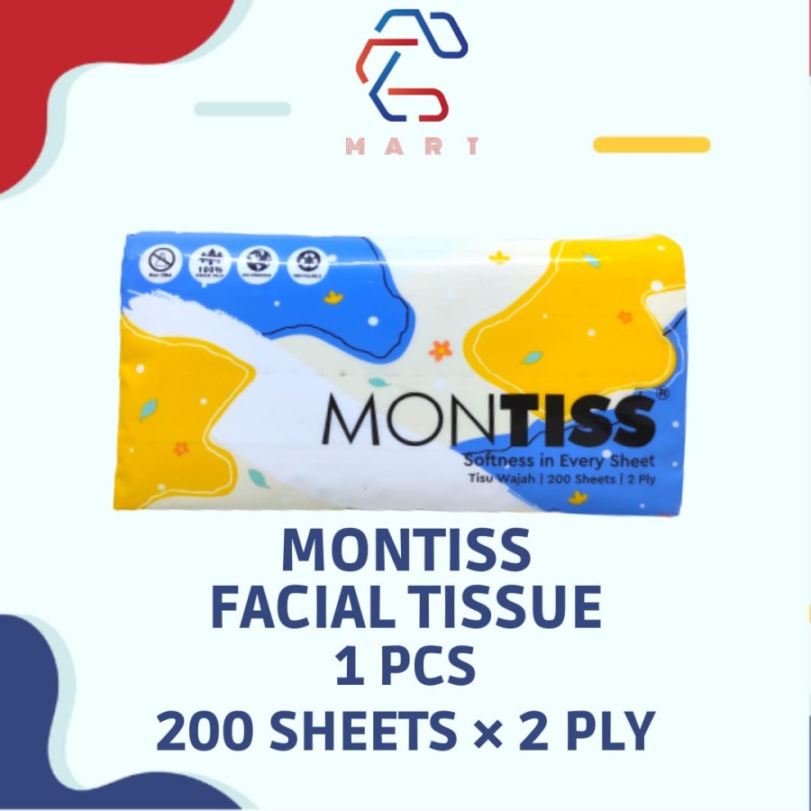 Jual Facial Tissue Montiss 200 Sheets - 2 Ply ( 1pcs ) | Shopee Indonesia