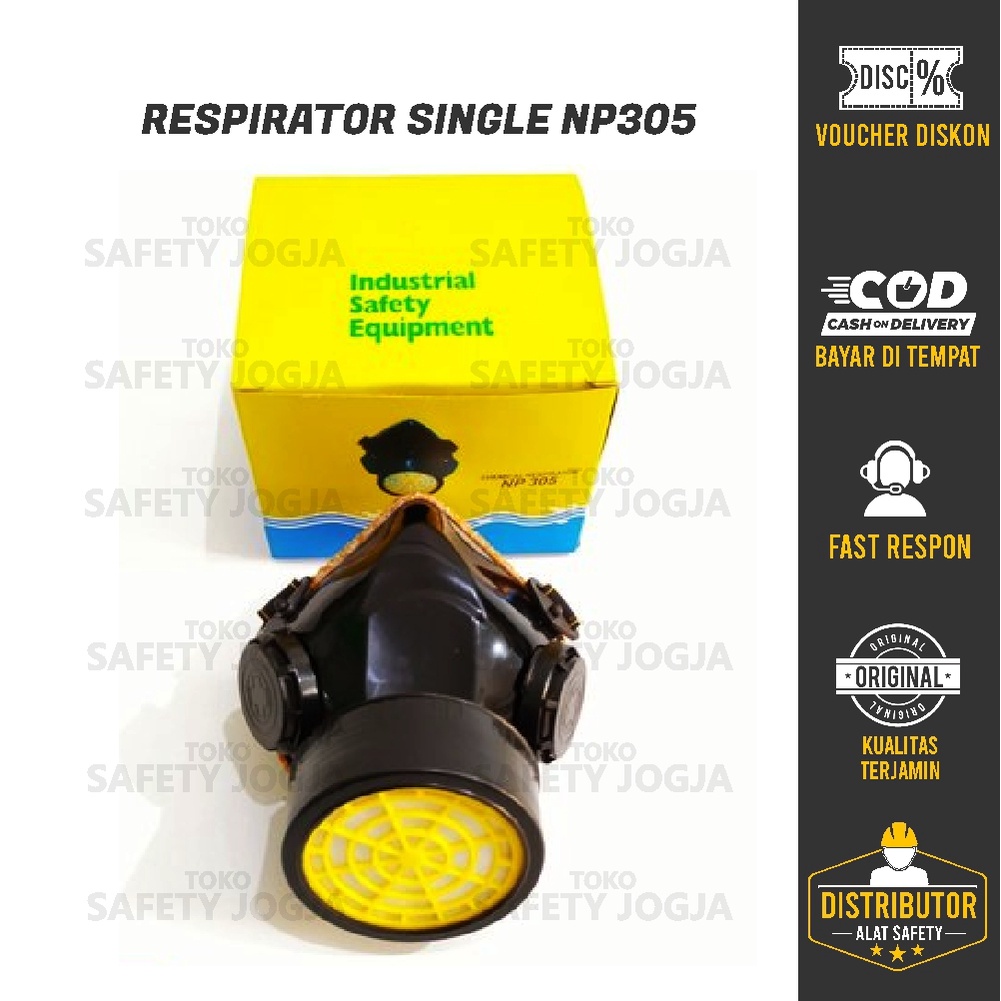 Jual Masker Chemical Half Mask / Masker Gas / Respirator Single Filter ...