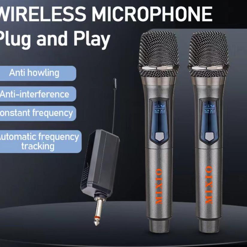 Jual MIXIO K2 Wireless Microphone Dual Karaoke Mic with Receiver System ...