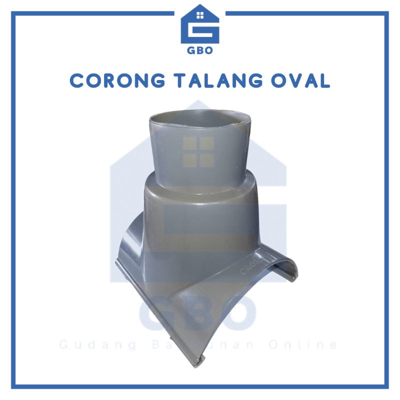 Jual CORONG TALANG OVAL PLASTIK UKURAN 6" MERK CROSS / TALANG AIR OVAL ...
