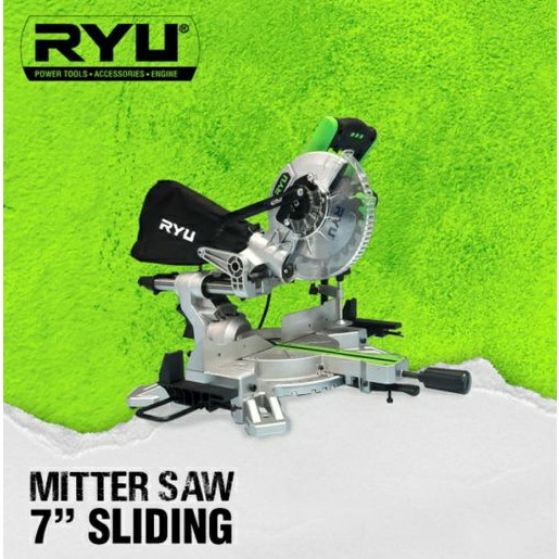 Jual RYU Miter Saw 7 Inch Sliding Mesin Potong Kayu Alumunium RMS 180-1 ...