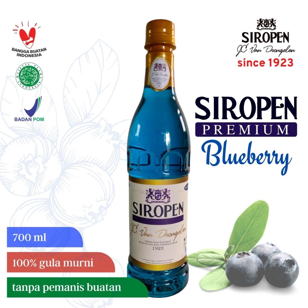 Jual Sirup Blueberry Sirup rasa Blueberi Siropen Premium 700ml | Shopee ...