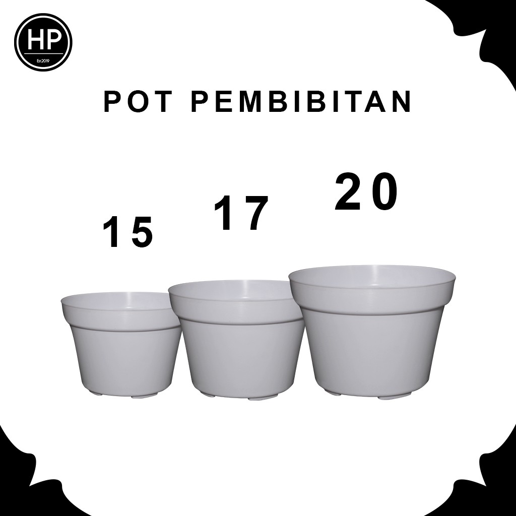 Jual HPP - COD -POT TANAMAN PUTIH /POT 15-20 /POT PUTIH/POT WARNA/POT ...