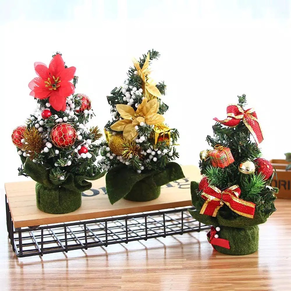 Jual TANAMAN HIAS MEJA POHON NATAL ARTIFISIAL / HIASAN MEJA BUNGA NATAL ...