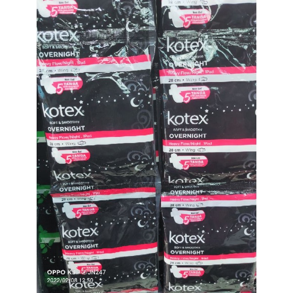 Jual Kotex Night 28cm isi 1 Pad - isi 10 sachet ( Kotex Malam - Softex ...
