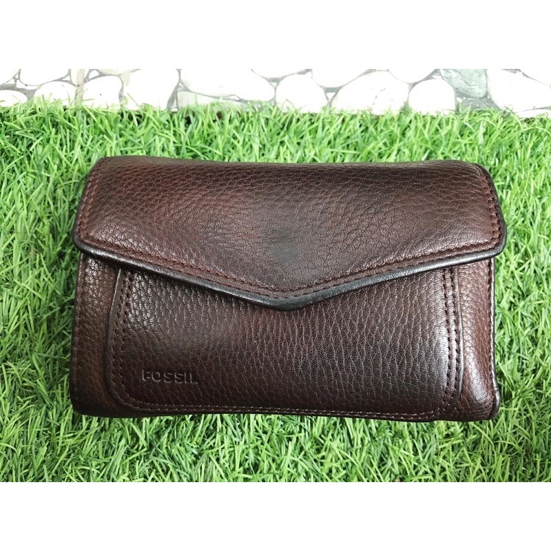 Jual dompet fossil jadul vintage coklat preloved bekas second vri vrv ...