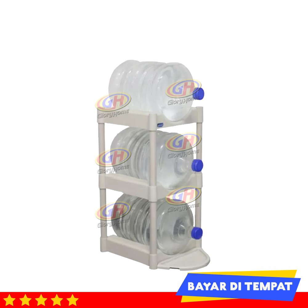 Jual ROVEGA Rak Galon Air Mineral 3 Susun Plastik Premium Tempat Aqua ...