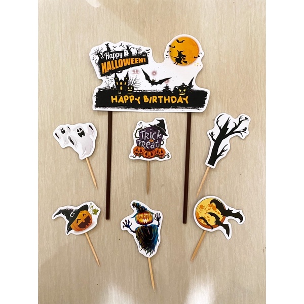 Jual TOPPER HALLOWEN / TOPPER KUE HALLOWEEN / CAKE TOPPER HALLOWEEN ...