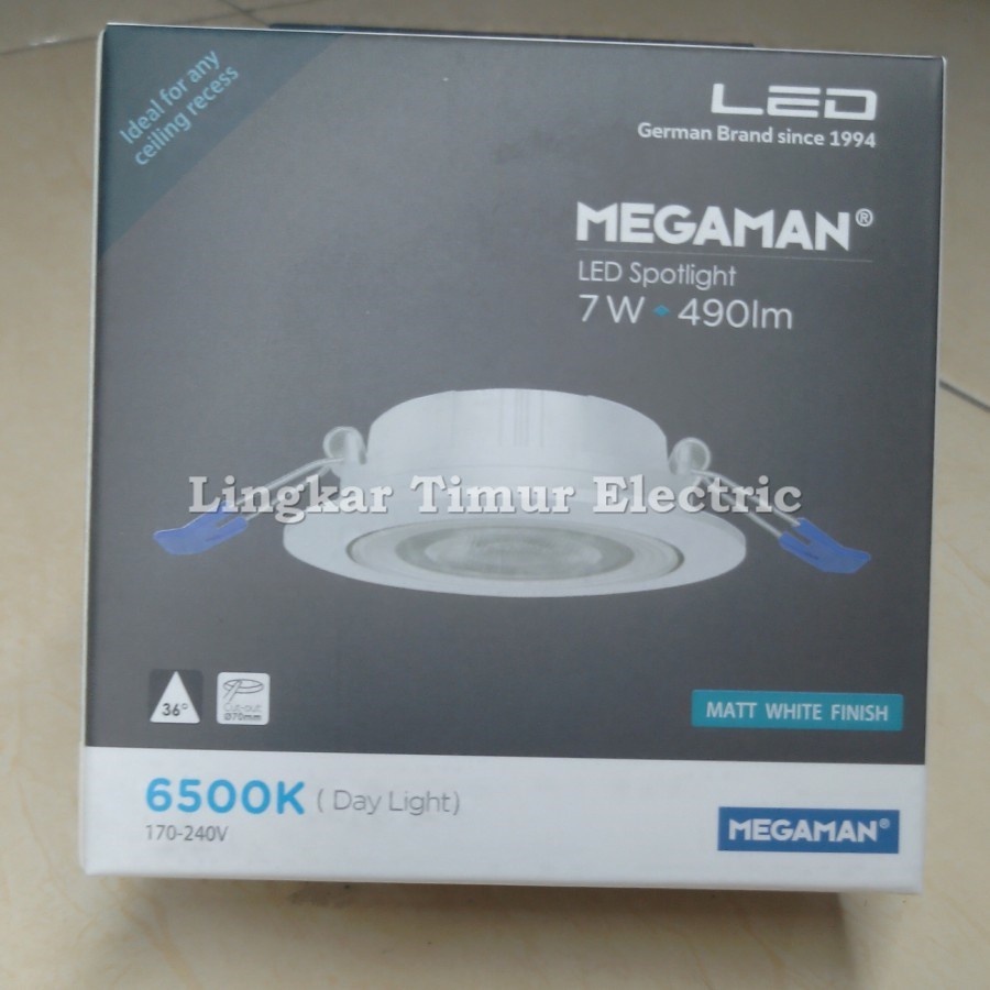 Jual Lampu LED Spotlight 7 Watt MEGAMAN 2.5 Inch 6500K - Putih MQTL2048 ...
