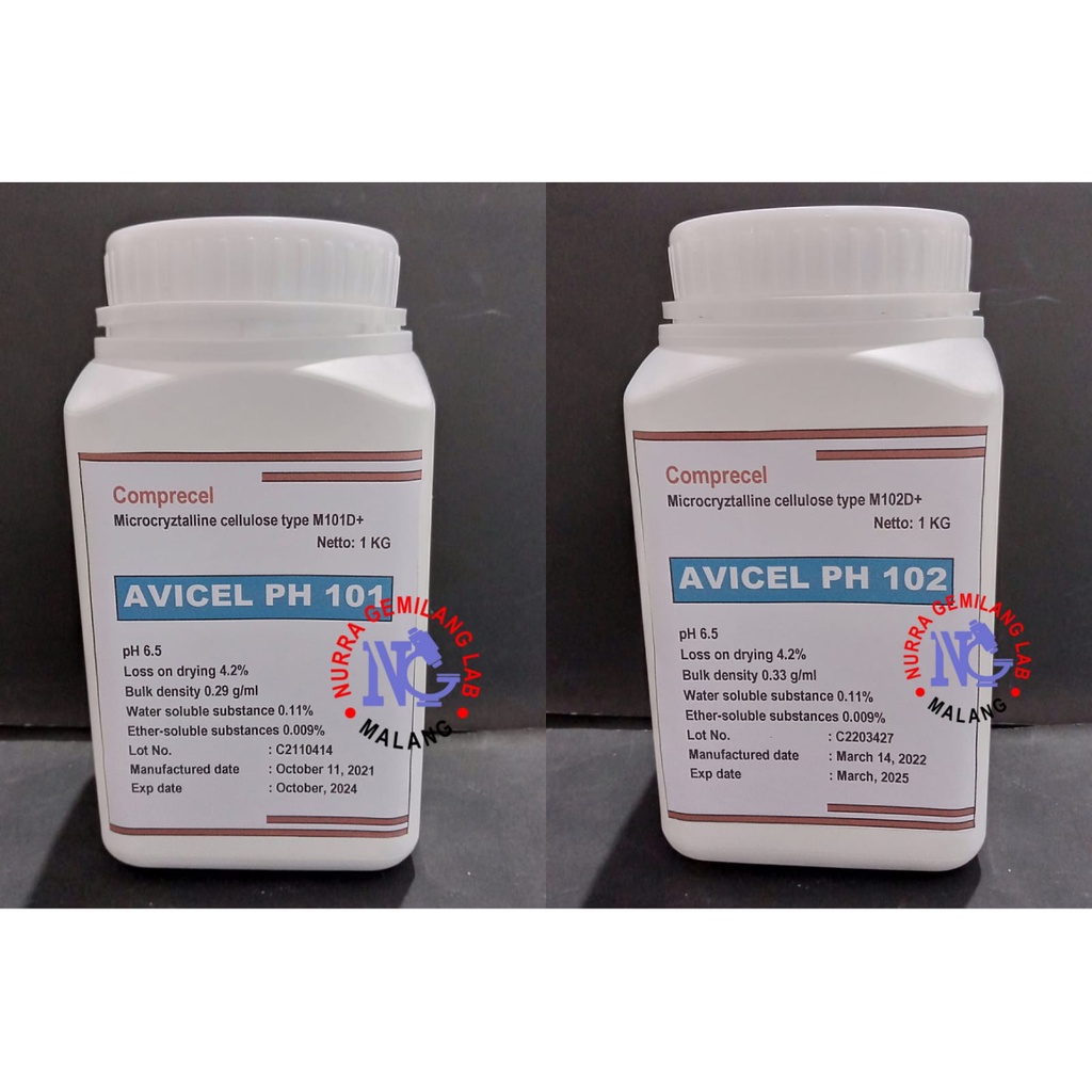 Jual Avicel PH 101 dan Avicel PH 102 kemasan 1KG Comprecel | Shopee ...