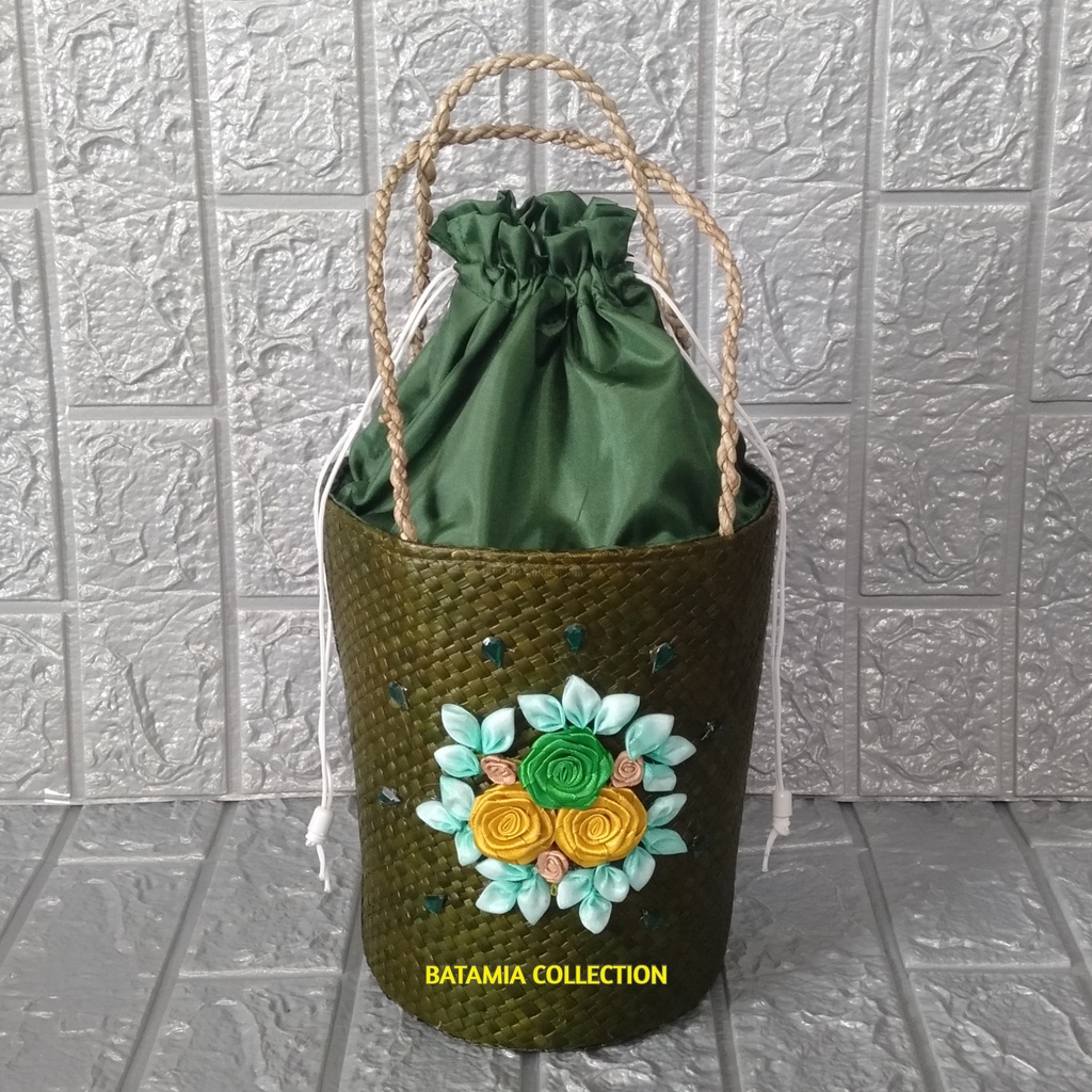 Jual Keranjang Parcel Isi 2 Toples Bunga Hias Tas Hampers Anyaman ...