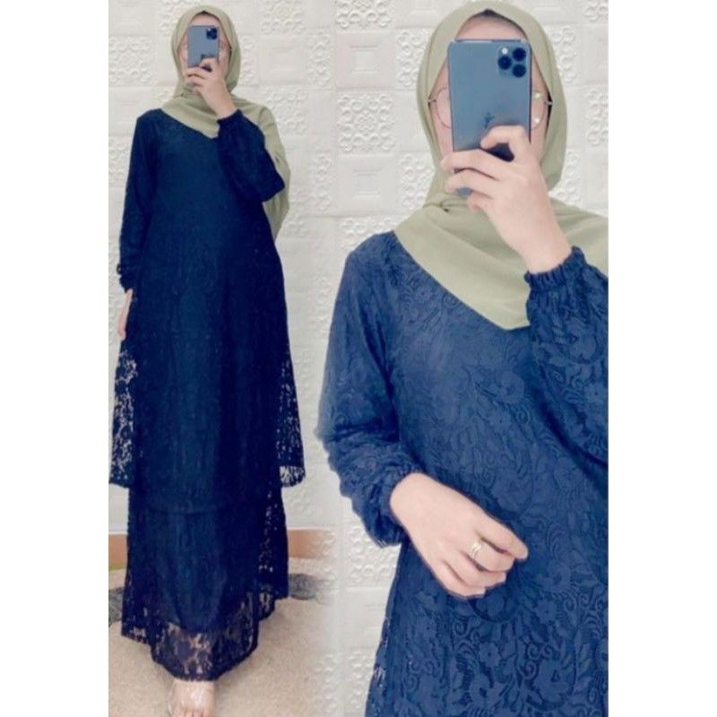 Jual Gamis Brukat Model Malaysia Kode GB01 | Shopee Indonesia