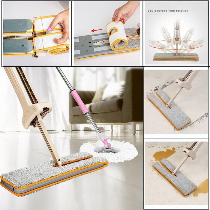 Jual Double Sided Lazy Mop Inovasi Terbaru Alat Pel Lantai Dua Sisi | Shopee Indonesia